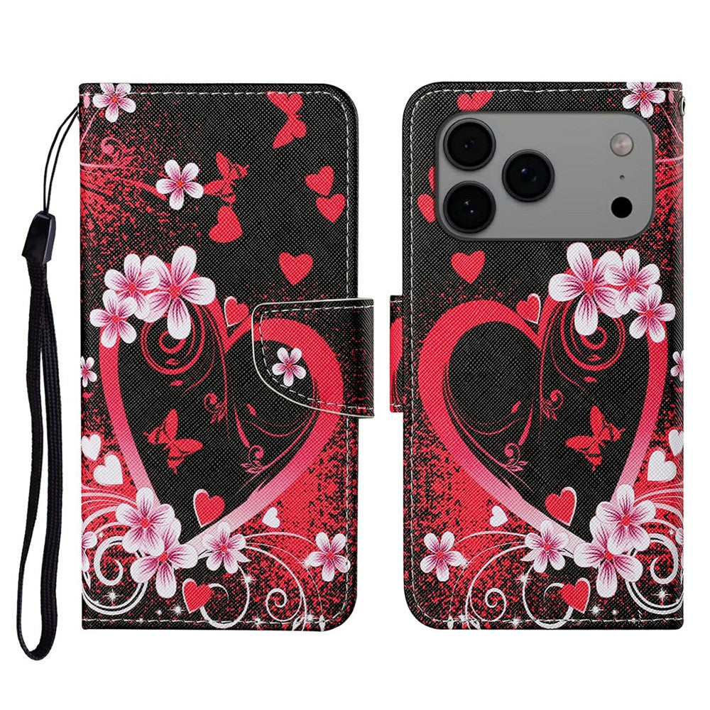 Wonderland iPhone 17 Pro Max flip case - Red Heart – Lux-Case